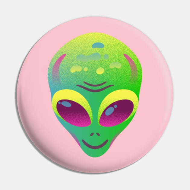 Alien Colorful - Alien - Pin | TeePublic