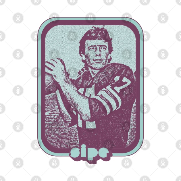 Brian Sipe // Retro Football Fan Art Design - Brian Sipe - Tapestry ...