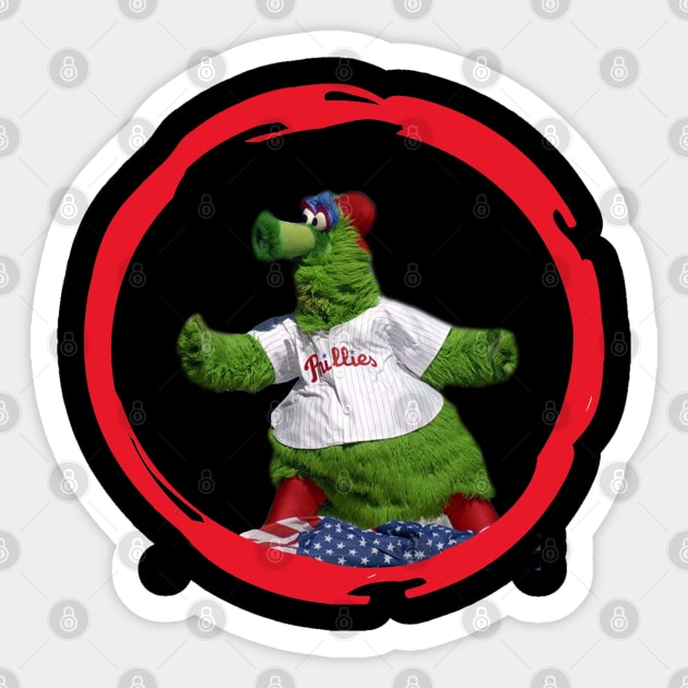 Phillie Phanatic mascot - Phillies - Sticker | TeePublic