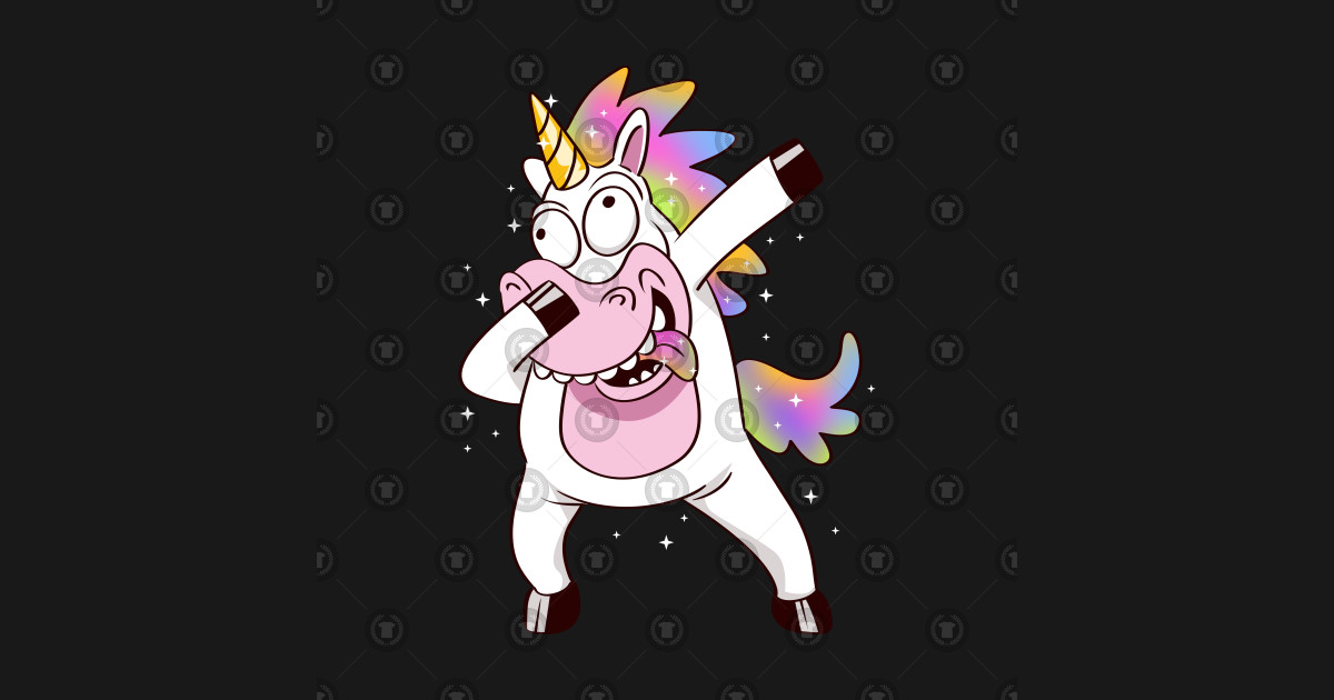 Dab life Crazy Unicorn - Unicorn - Sticker | TeePublic