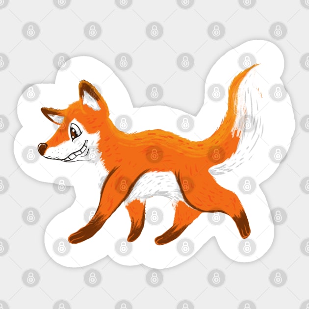 CUTE LITTLE FOX - Fox - Sticker | TeePublic