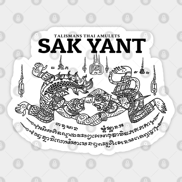 Traditional Thai Tattoo - Sak Yant Thai - Sticker | TeePublic