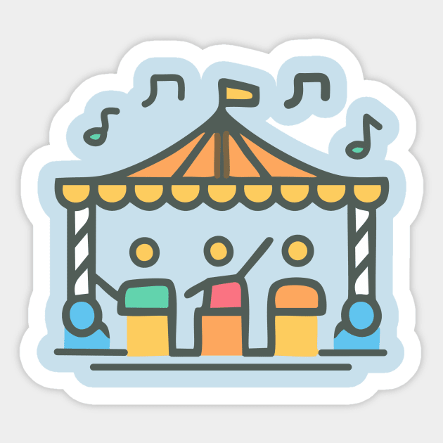 music festival design - Musical Festival - Sticker | TeePublic