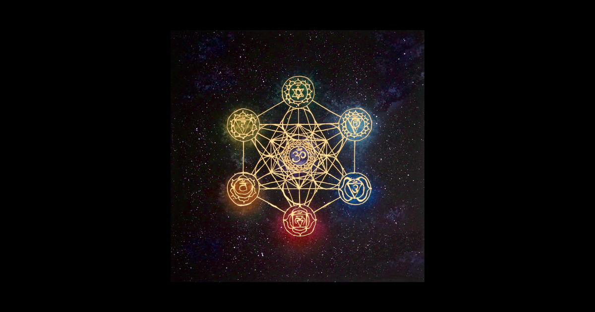 Sacred Geometry Metatrons Cube With Chakras Metatrons Cube