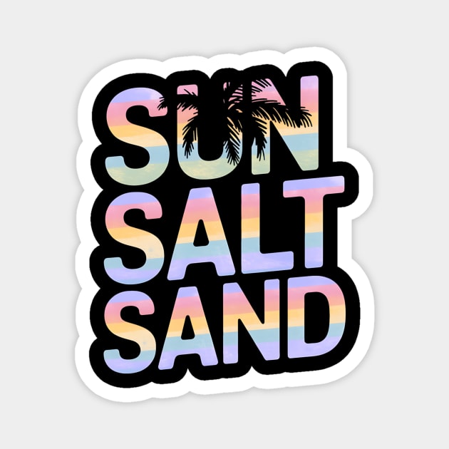 Sun Salt Sand Beach Palm Tree Cool Summer Vacation - Summer Vacation ...