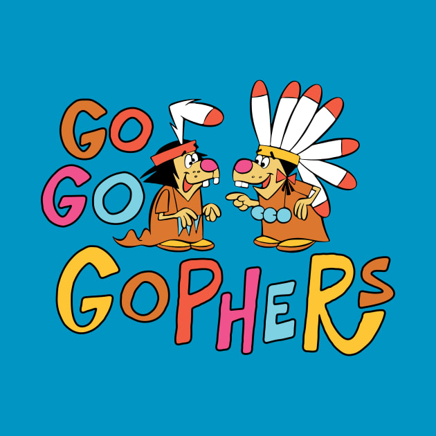 Go Go Gophers - Cartoons - T-Shirt | TeePublic