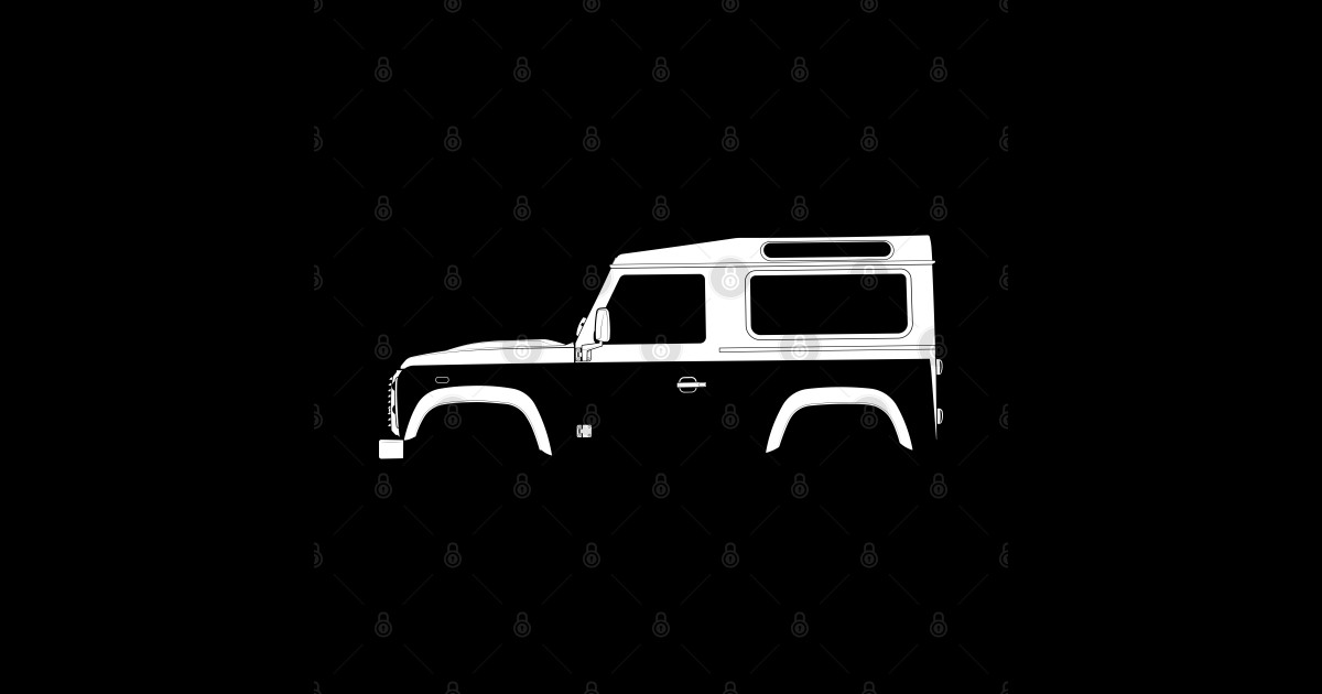 Land Rover Defender 90 Silhouette - Land Rover Defender - Posters and ...