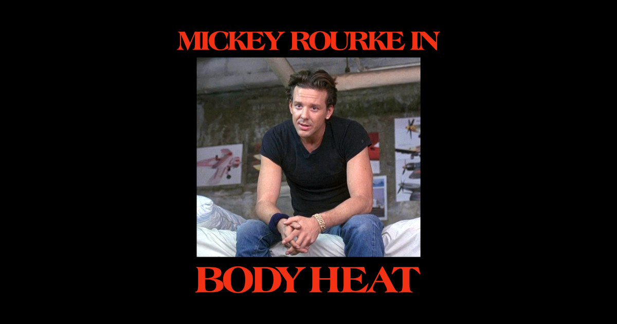 Mickey Rourke in BODY HEAT - Mickey Rourke - Sticker | TeePublic