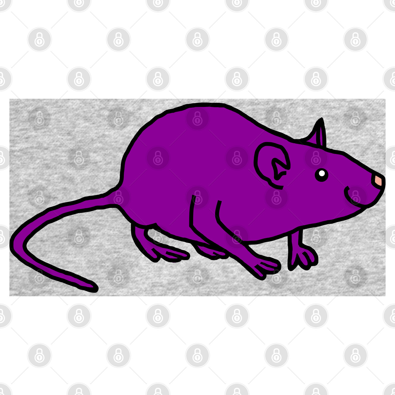 Purple Rat Minimal Line Drawing - Purple - T-Shirt | TeePublic