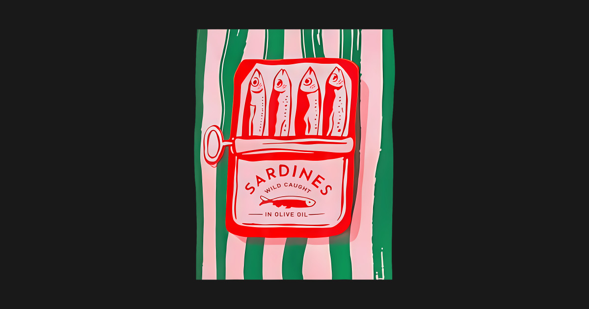 Sardines Tinned Fish Summer - Retro Summer Fashion - T-Shirt | TeePublic