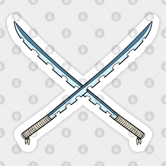 Inosuke's Swords - Demon Slayer - Sticker | TeePublic