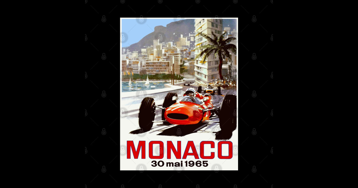 Monaco Vintage 1965 Automobile Road Racing Advertising Print - Grand ...