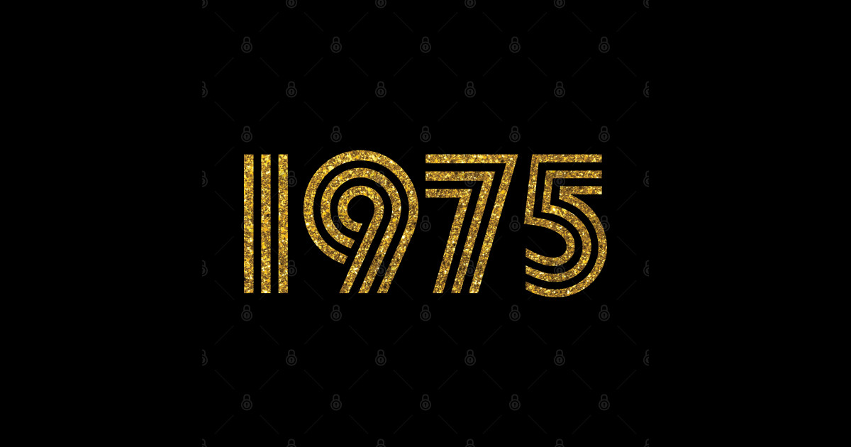 1975 Birth Year Glitter Effect - 1975 Birthday Gift - Sticker | TeePublic