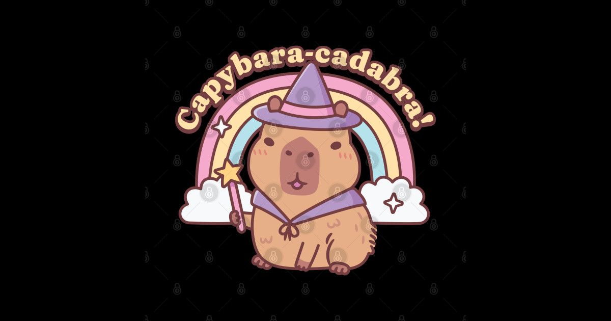 Cute Capybara Magic Capybaracadabra Funny - Cute Capybara - Posters and Art Prints | TeePublic