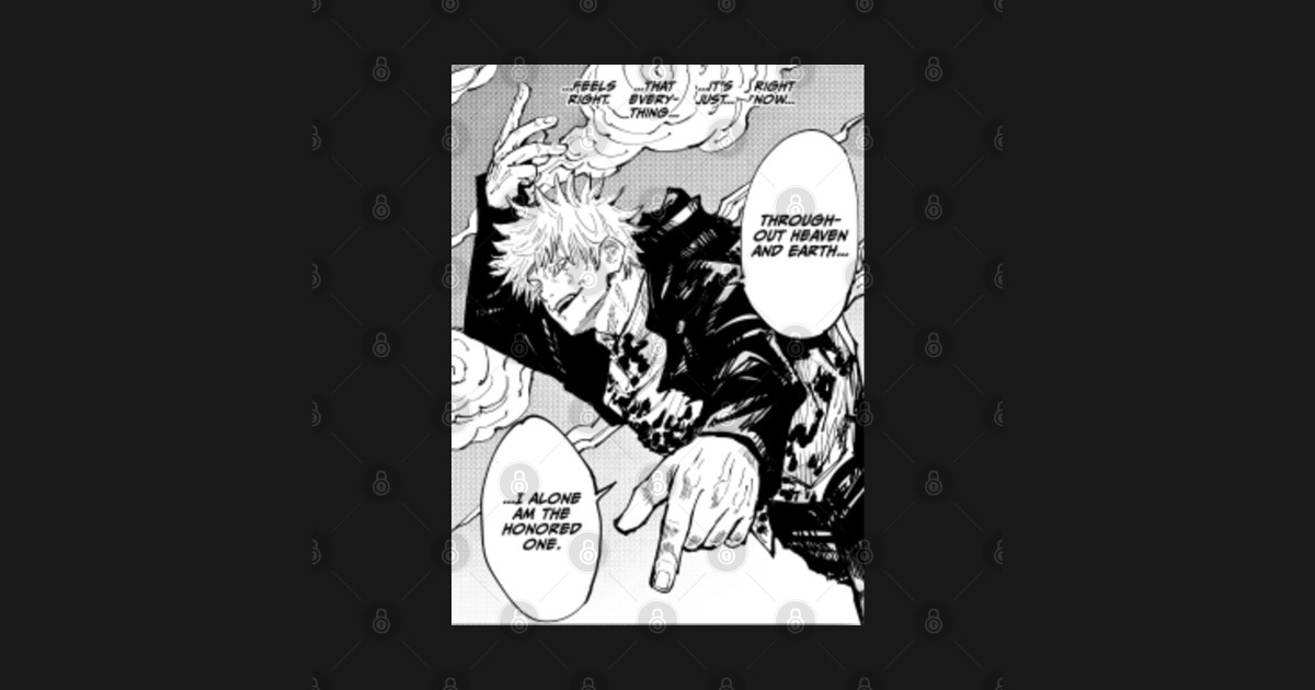 The Honored One Manga Monochrome Iconic Panels - Anime And Manga - T ...