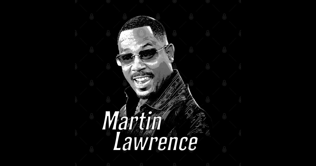 martin lawrence black and white - Martin Lawrence - Sticker | TeePublic