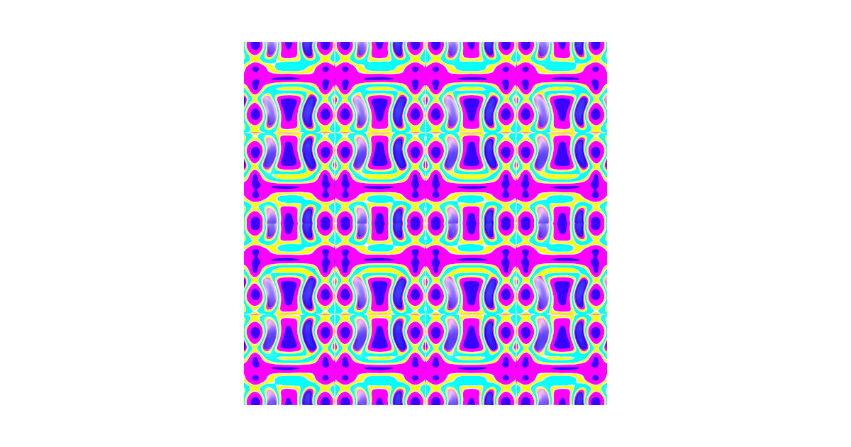 Geometric Colourful Psychedelic Ripple Pattern - Rainbow - T-Shirt ...