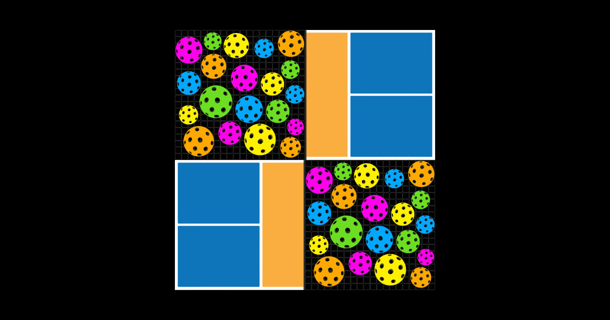 Pickleball Patterns - Pickleball - Sticker | TeePublic