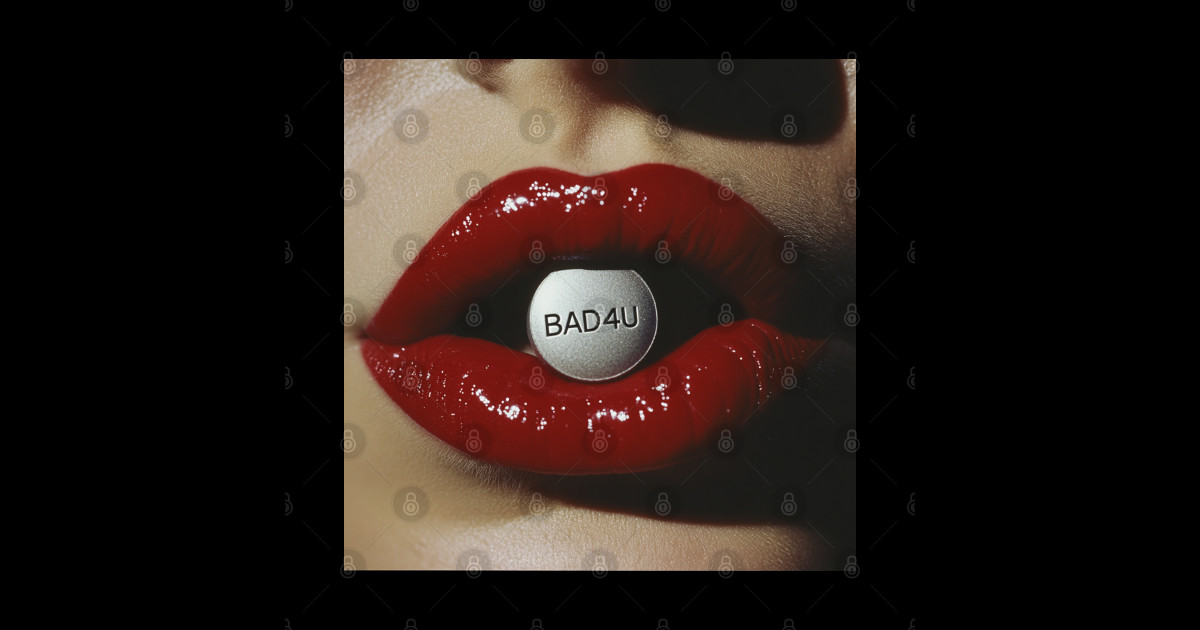 Bold & Playful Lips Bad Girl Design - Bold Playful Lips - Sticker | TeePublic