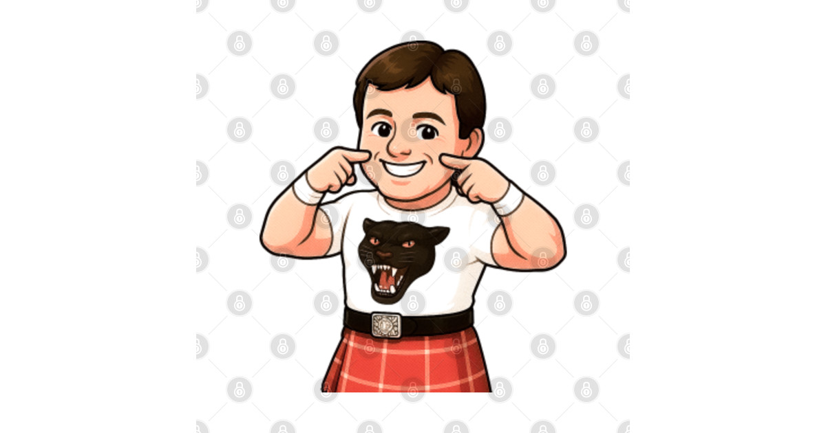 Rowdy Roddy Piper Chibi Smile - Rowdy Roddy Piper - T-Shirt | TeePublic