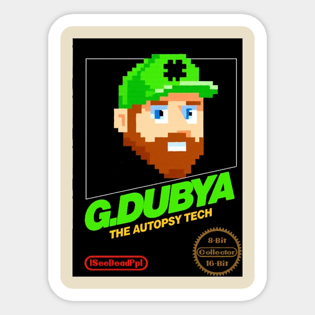 G Dubya 8-Bit Box Art - Gdubya - Sticker | TeePublic