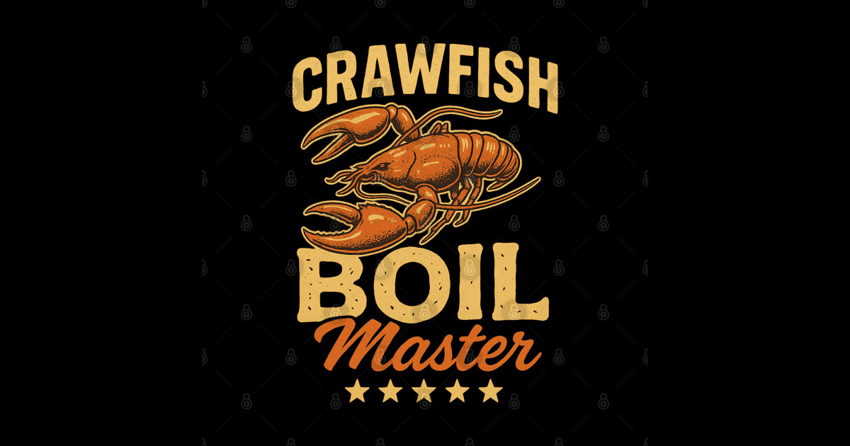 Crawfish Boil Master Vintage T-Shirt - Crawfish Boil Master - Sticker ...