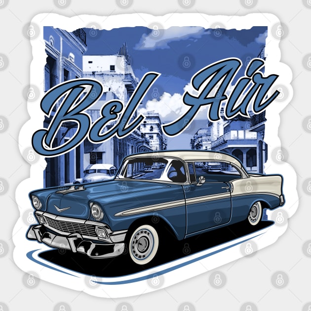 Bel Air Sport Coupe - Chevrolet Bel Air - Sticker | TeePublic