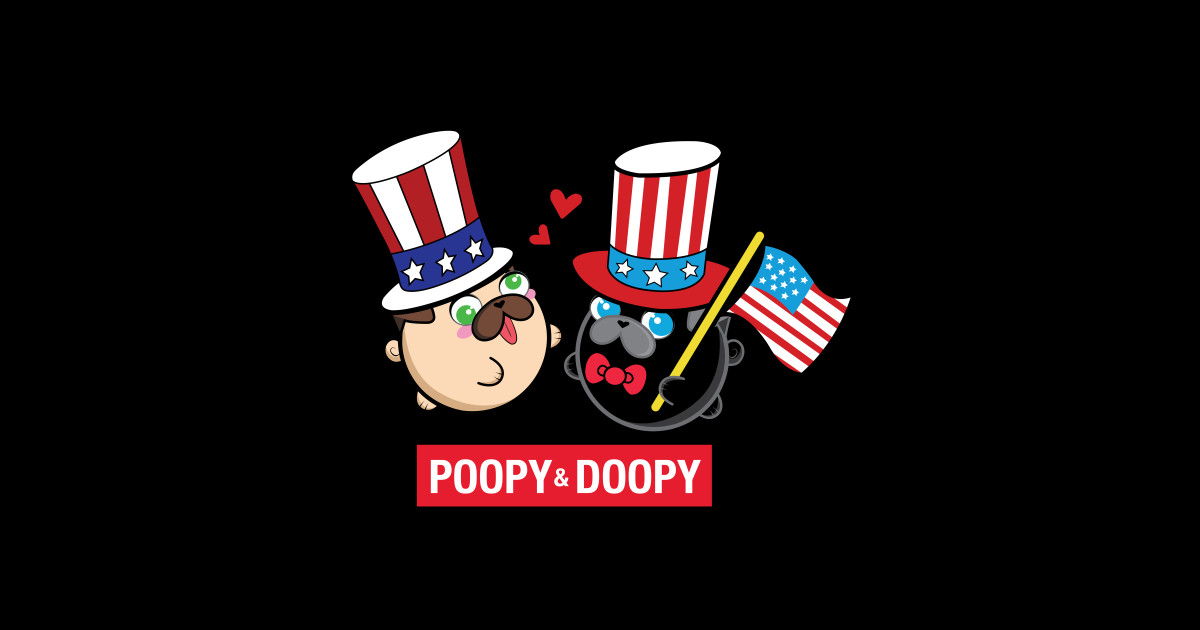 Poopy and Doopy ™ Love the 4th of July - Dogs - Tapestry | TeePublic