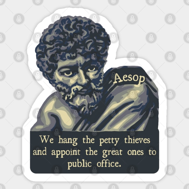 Aesop Portrait and Quote - Aesop - Sticker | TeePublic