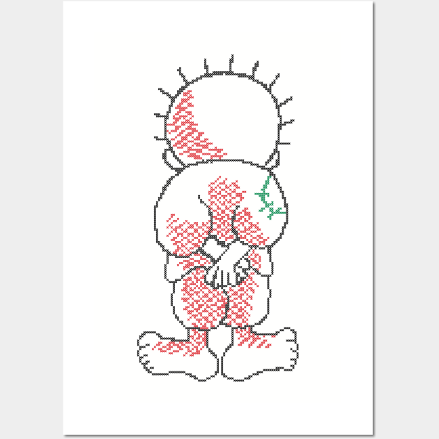 Palestinian Handalah Caricature in Realistic Tatreez Embroidery ...