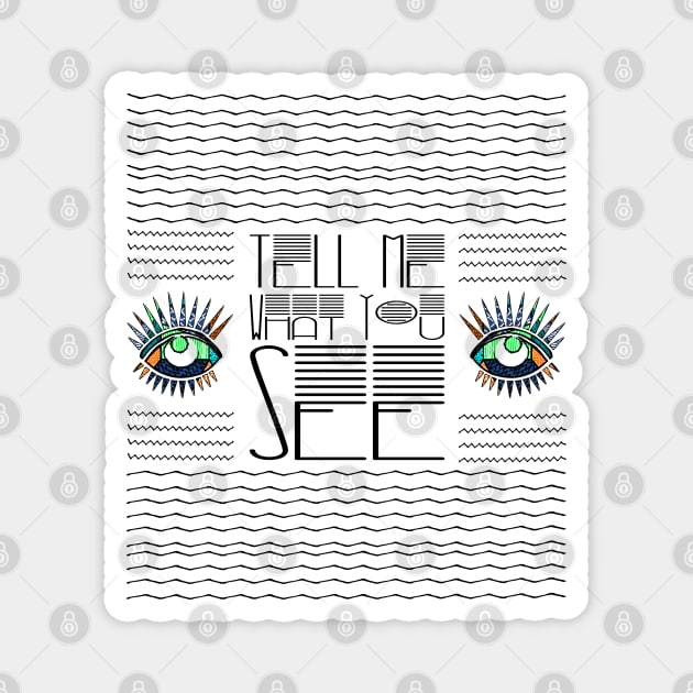 Patchwork Eye Tell Me What You See Line Art - Patchwork - Magnet ...