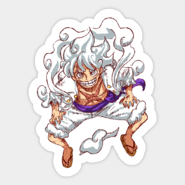 Luffy Gear 5 - One Piece - Sticker | TeePublic
