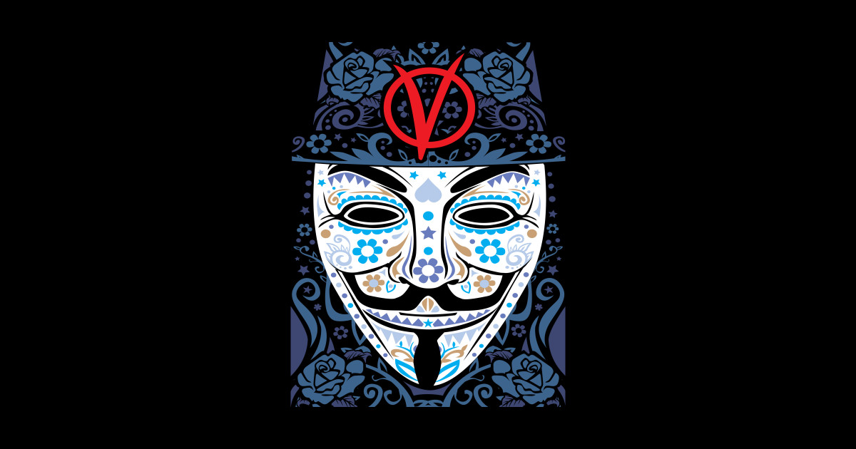 Vendetta Sugar Skull - The Day Of The Dead - Sticker | TeePublic