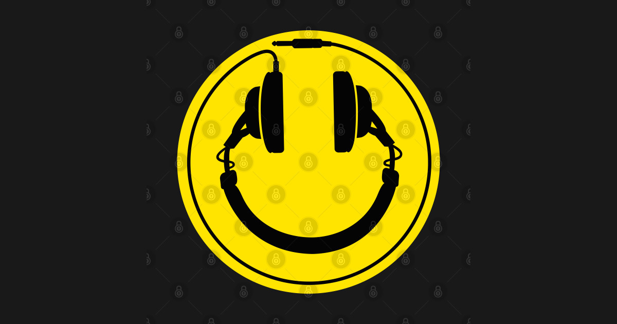 Headphones wire plug house EDM acid - Headphones - Sticker | TeePublic