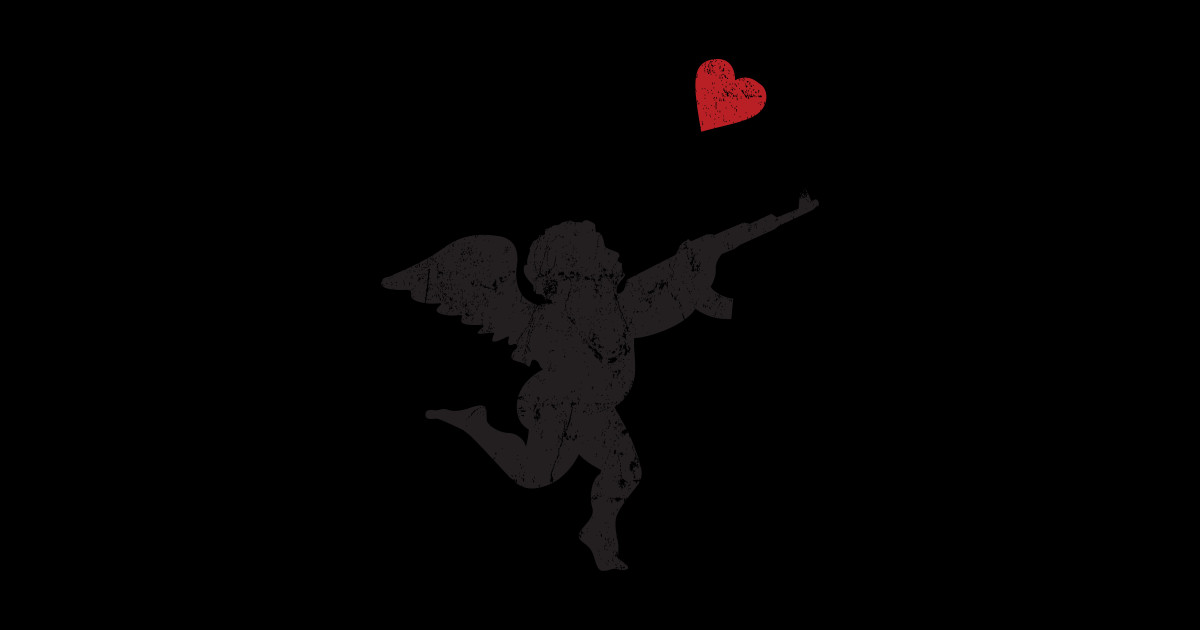 Cupid with a AK-47 - Valentine - T-Shirt | TeePublic