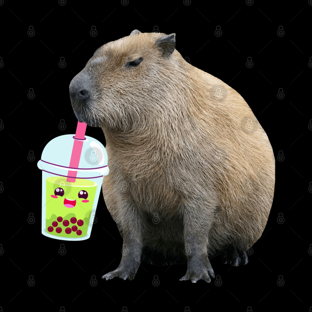 Capybara Bubble Tea Boba Anime Kawaii - Capybara Bubble Tea Boba Anime ...