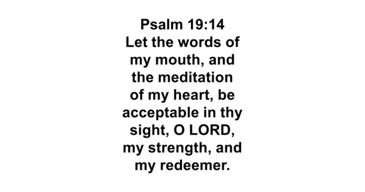 Psalm 19:14 King James Version (KJV) Bible Verse Typography - Psalm 19 ...