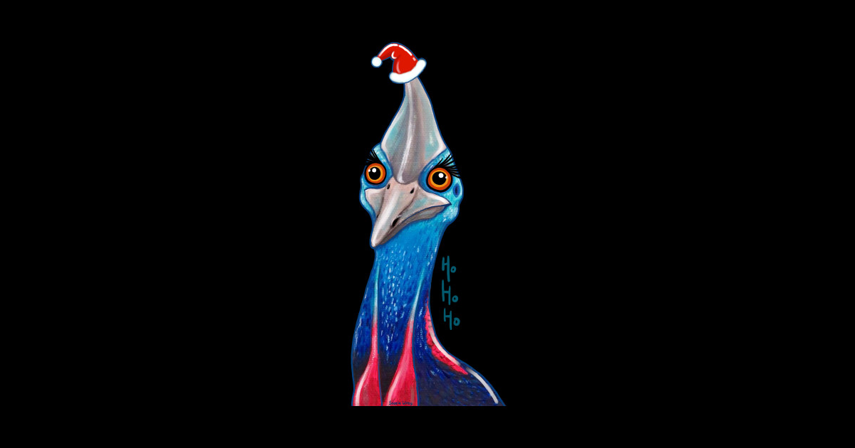 Cranky Christmas Cassowary - Cassowary - Sticker | TeePublic