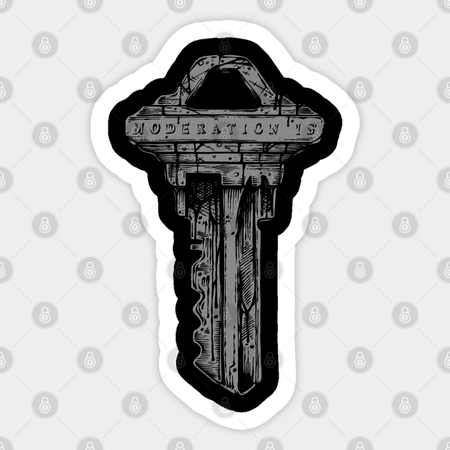 "MODERATION IS KEY" - Moderation - Sticker | TeePublic