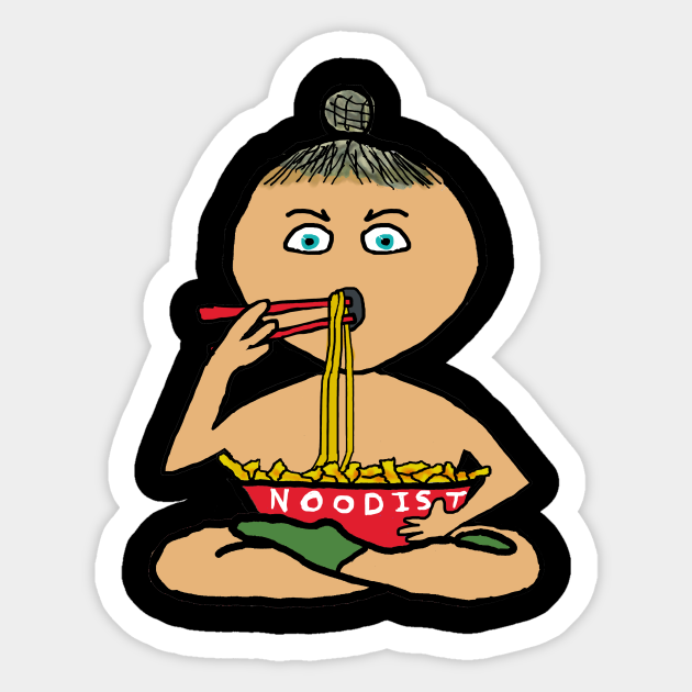 Funny Noodist Noodles - Noodles - Sticker | TeePublic