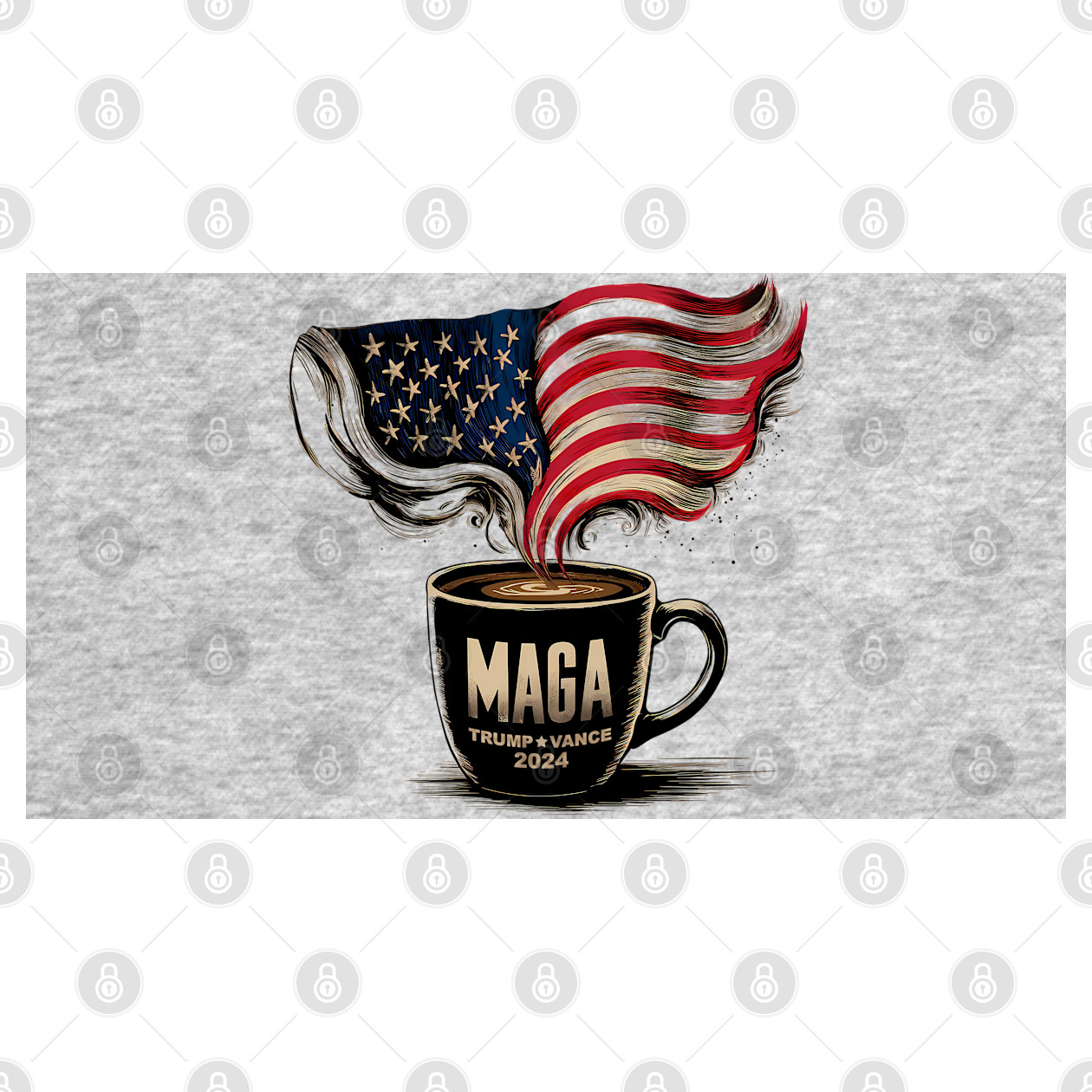 MAGA Patriotic American Flag Trump Vance 2024 - Trump 2024 - T-Shirt ...