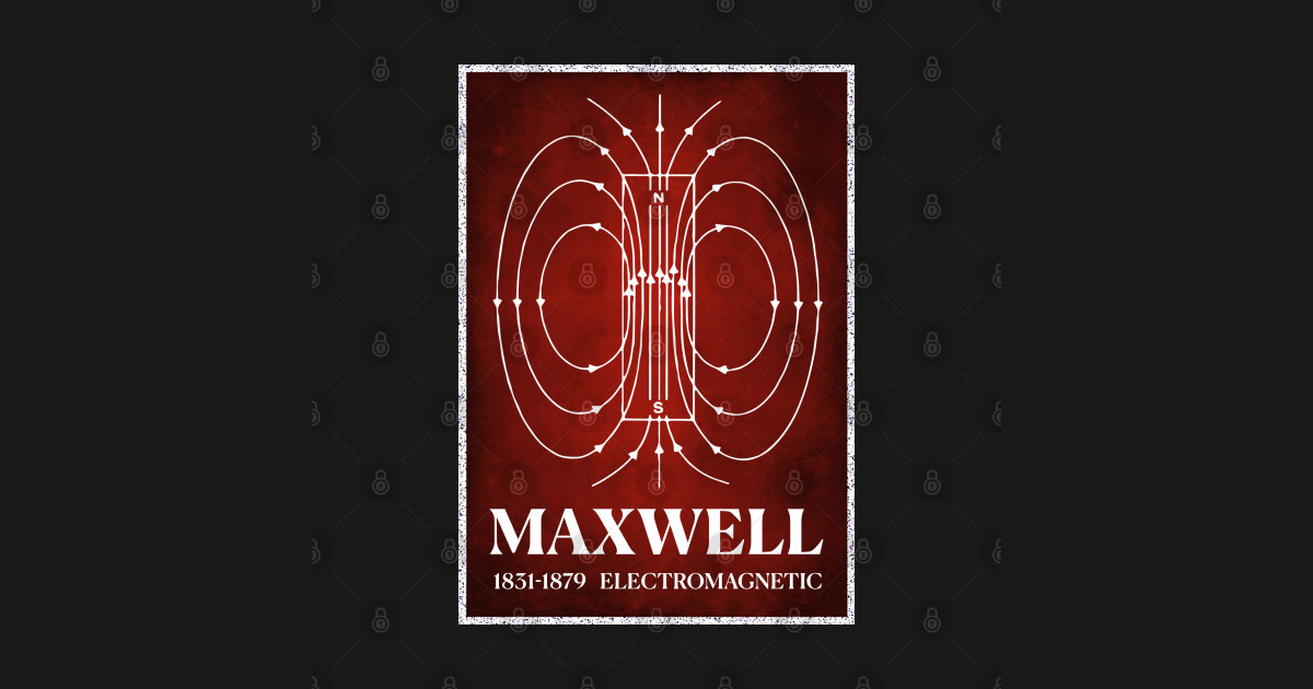 Magnetic lines James Clerk Maxwell electromagnetic waves Poster ...