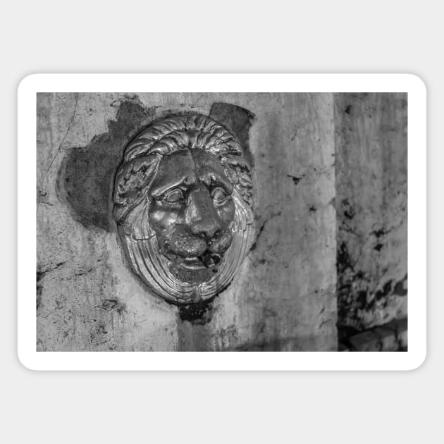 Lion head - Gold Lion Head - Sticker | TeePublic