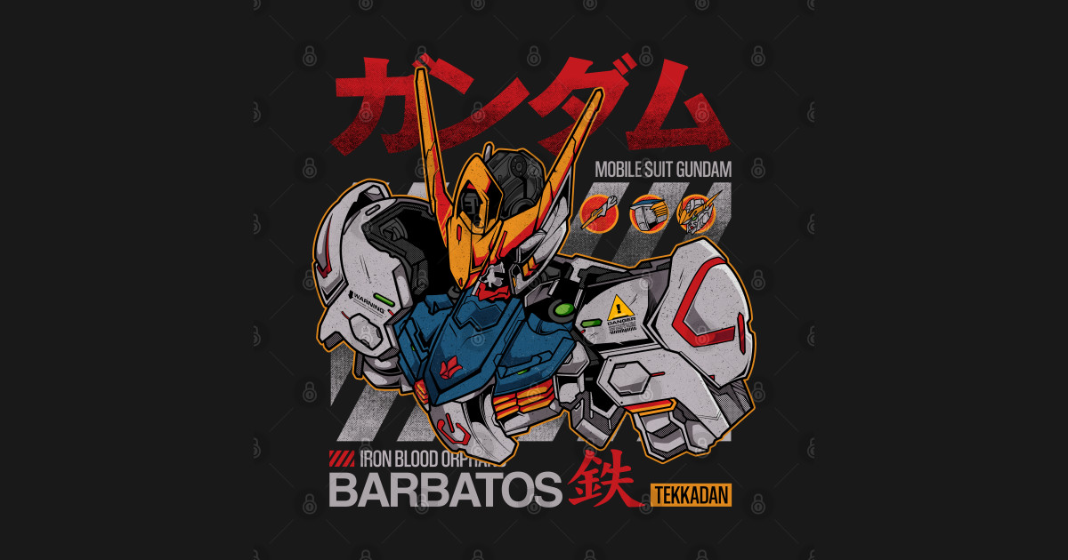 Iron-Blooded Demon Mecha - Gundam - T-Shirt | TeePublic
