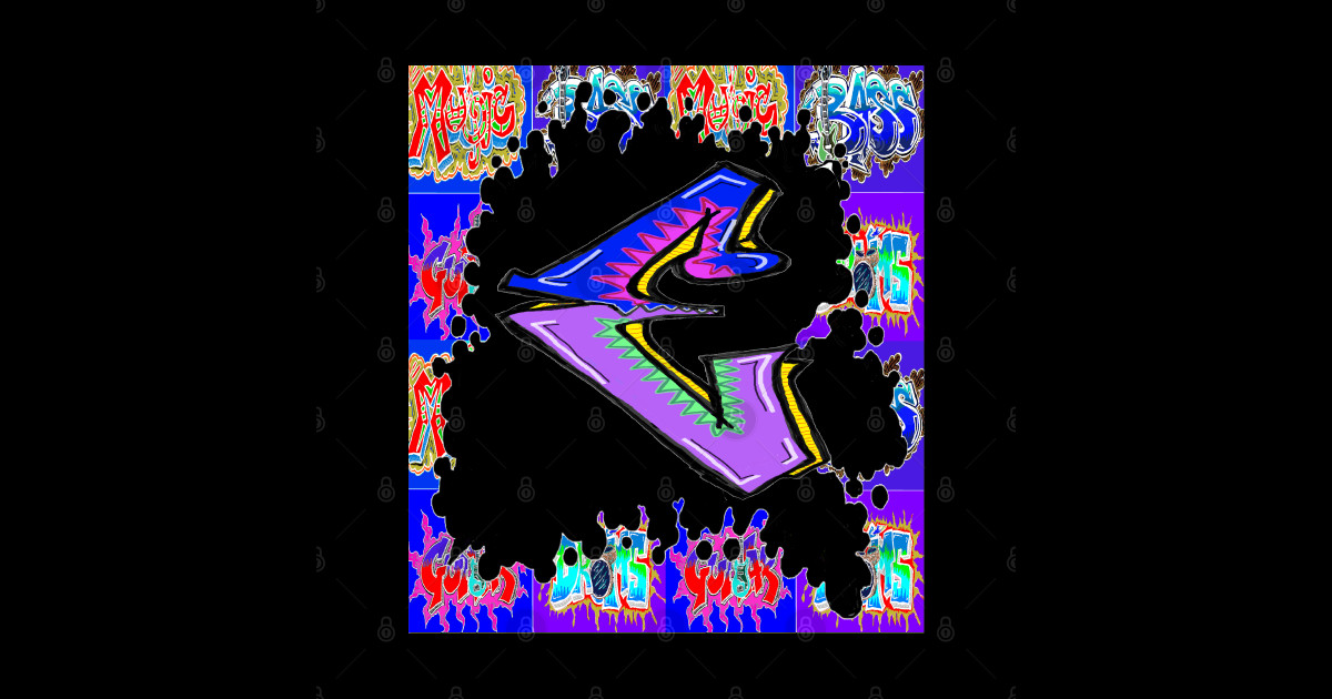 graffiti initials monogram alphabet letter - Letter - Sticker | TeePublic