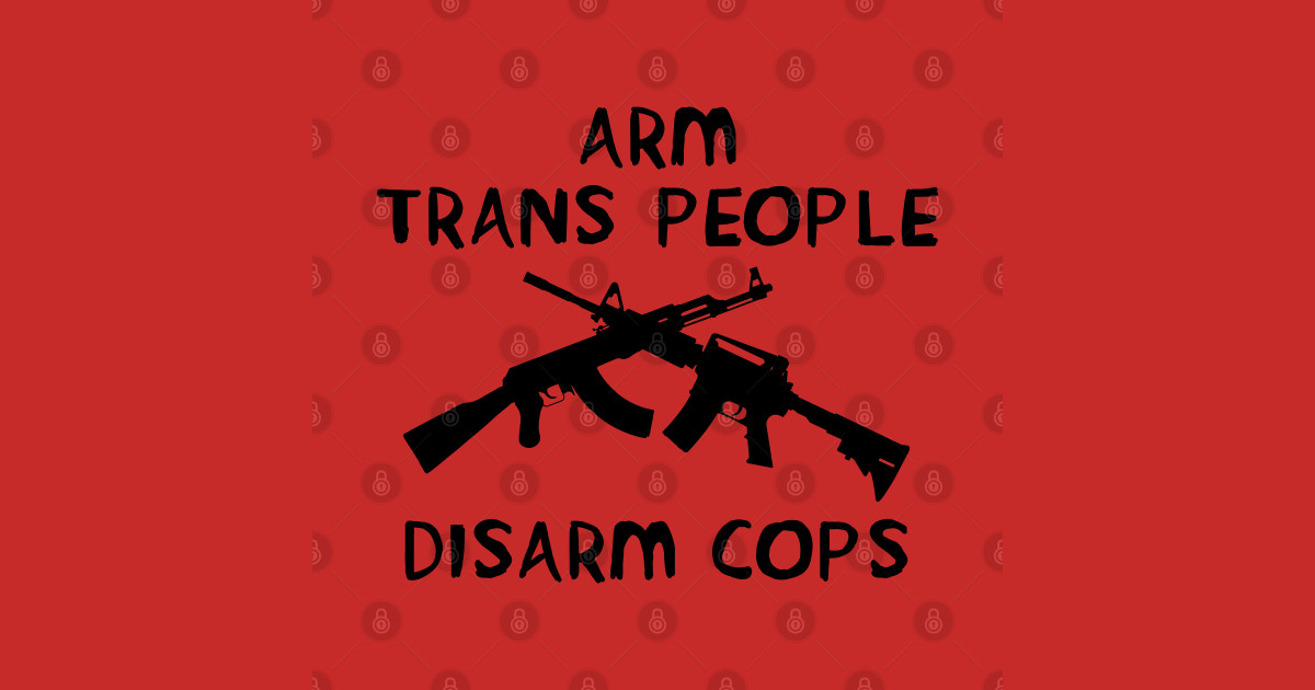 Arm Trans People, Disarm Cops - AK47, AR15 - Lgbtq - T-Shirt | TeePublic