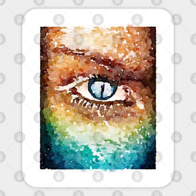 Eye Of Hope Watercolor - Watercolor - Sticker | TeePublic