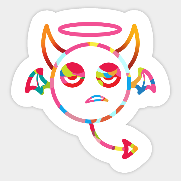 The Devil Angel - Devil - Sticker | TeePublic