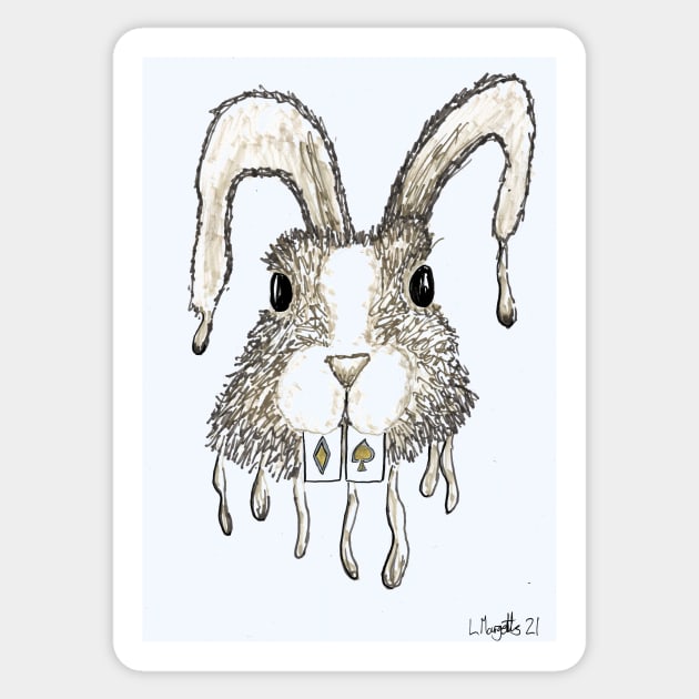Lucky Rabbits Head - Luck - Sticker | TeePublic