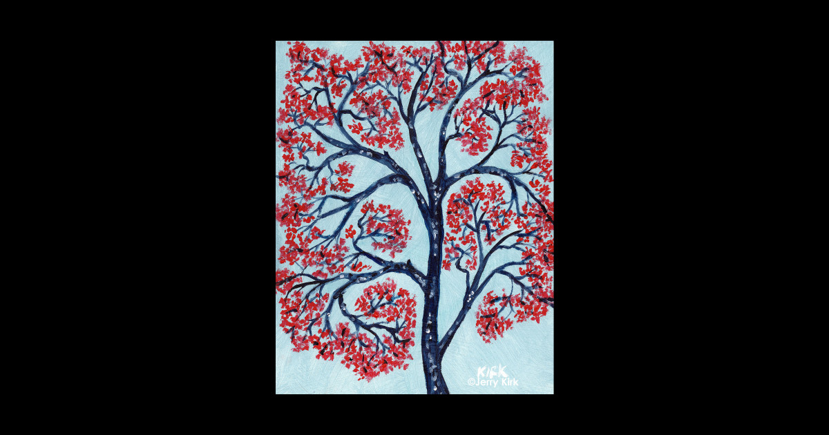 'Blue Ridge Rumination #41' - Tree - Sticker | TeePublic